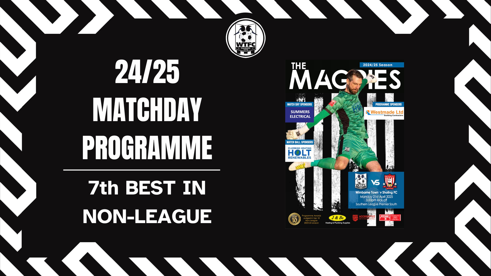 Matchday Programme Awards – Wimborne Town