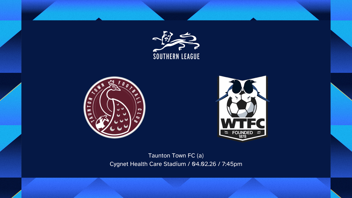 FIXTURE UPDATE: Taunton Town vs Wimborne Town – Wimborne Town