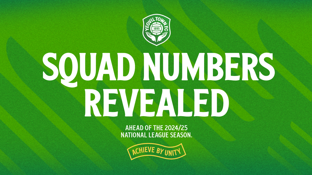 CLUB NEWS | Squad Numbers Revealed – Yeovil Town