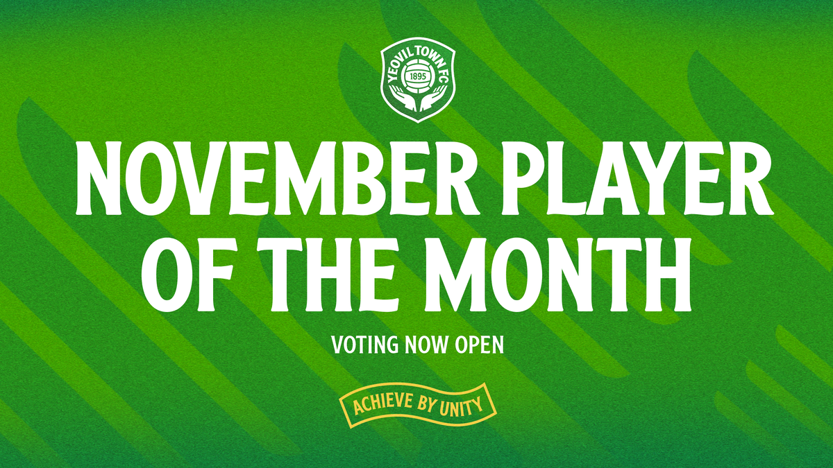 November Player Of The Month Vote Open – Yeovil Town
