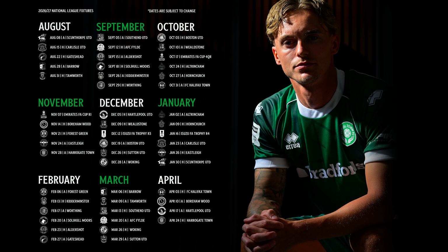 Subscribe to Yeovil Town Fixtures for the 2026/27 Season – Yeovil Town
